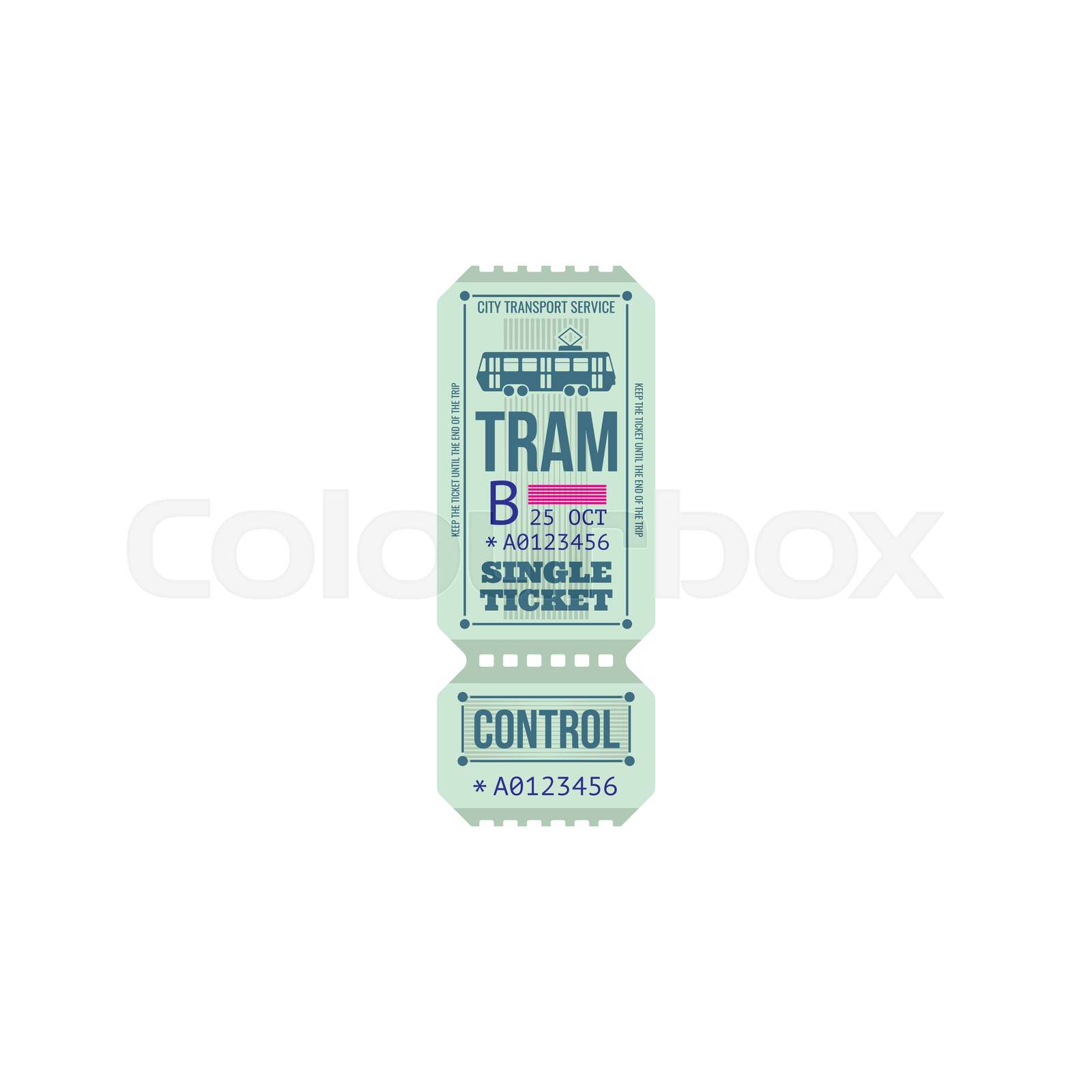 Transport services card isolated tram ticket pass | Stock vector ...