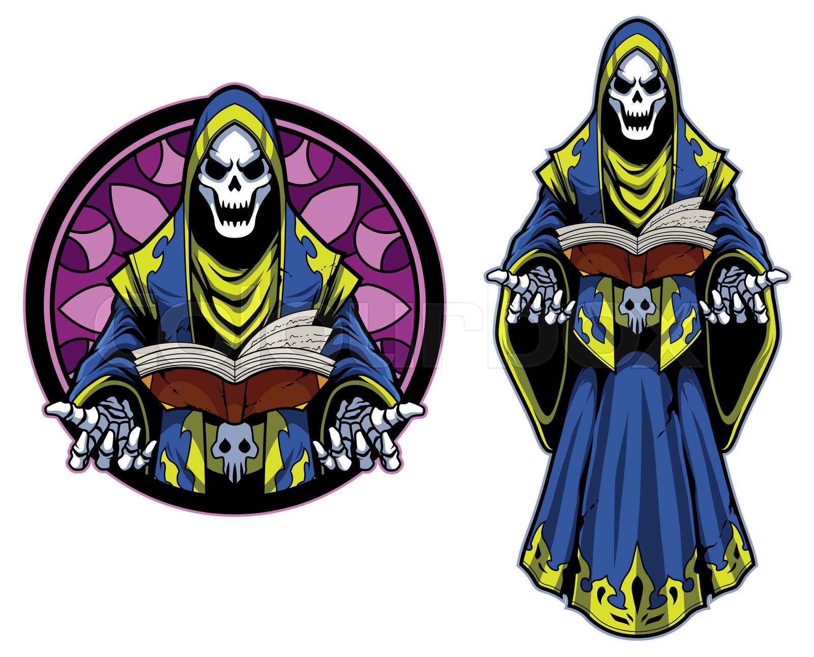 Necromancer Skeleton Mascot | Stock vector | Colourbox