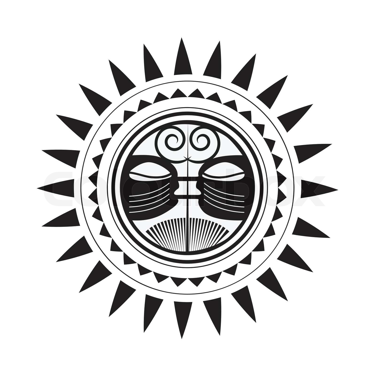 Polynesian Sun And Moon Tattoo Designs