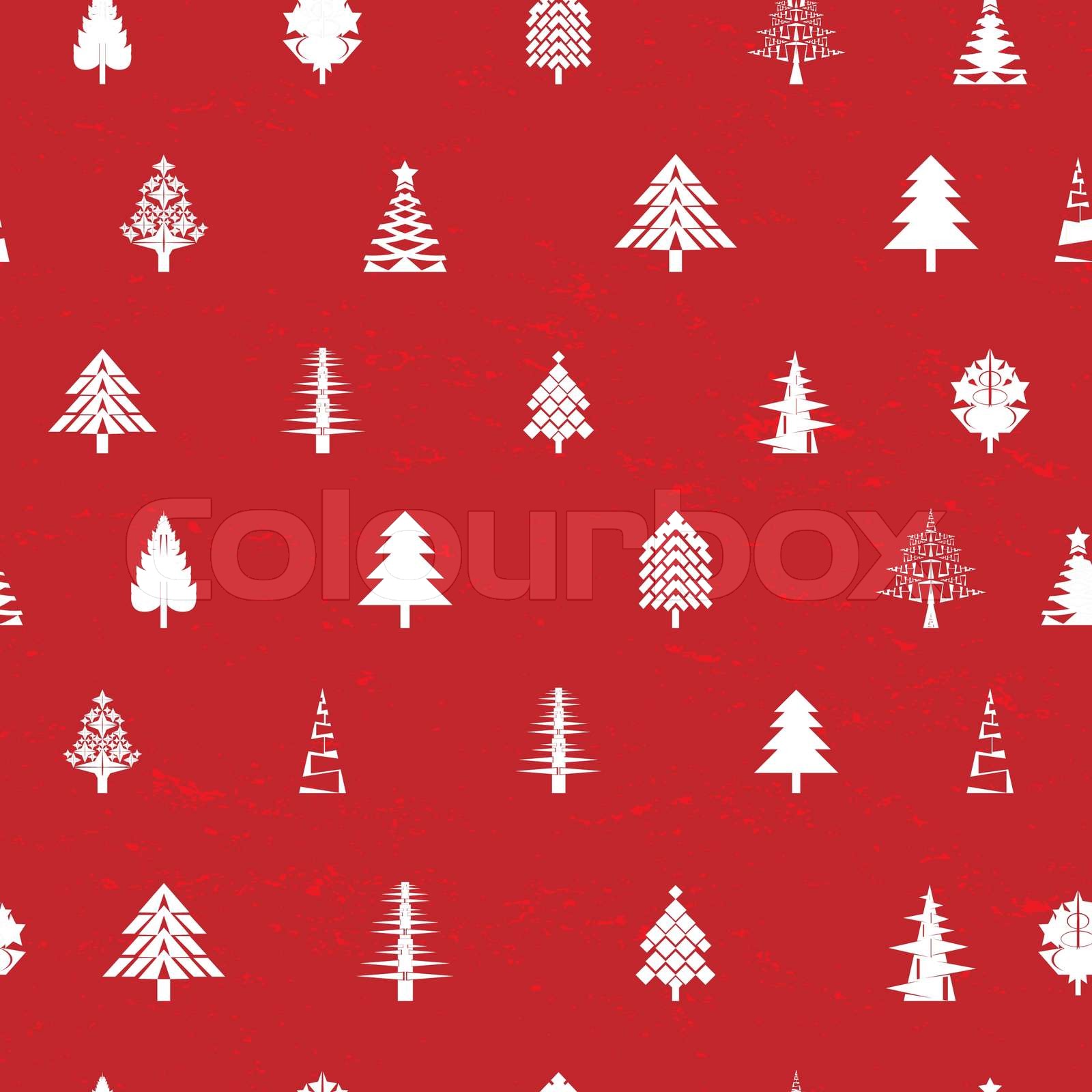 white christmas tree pattern | Stock vector | Colourbox