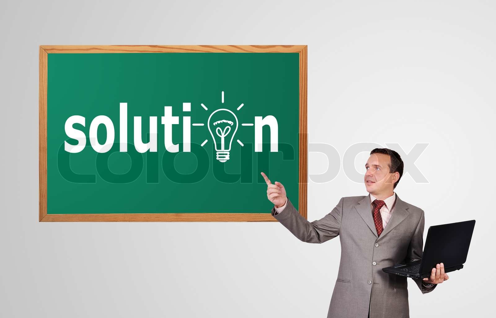 man and solution | Stock image | Colourbox