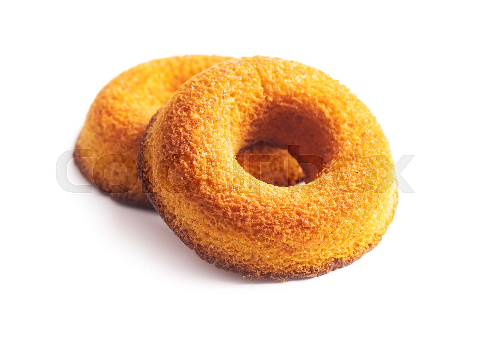 Round sponge cake dessert. Sweet donut. | Stock image | Colourbox