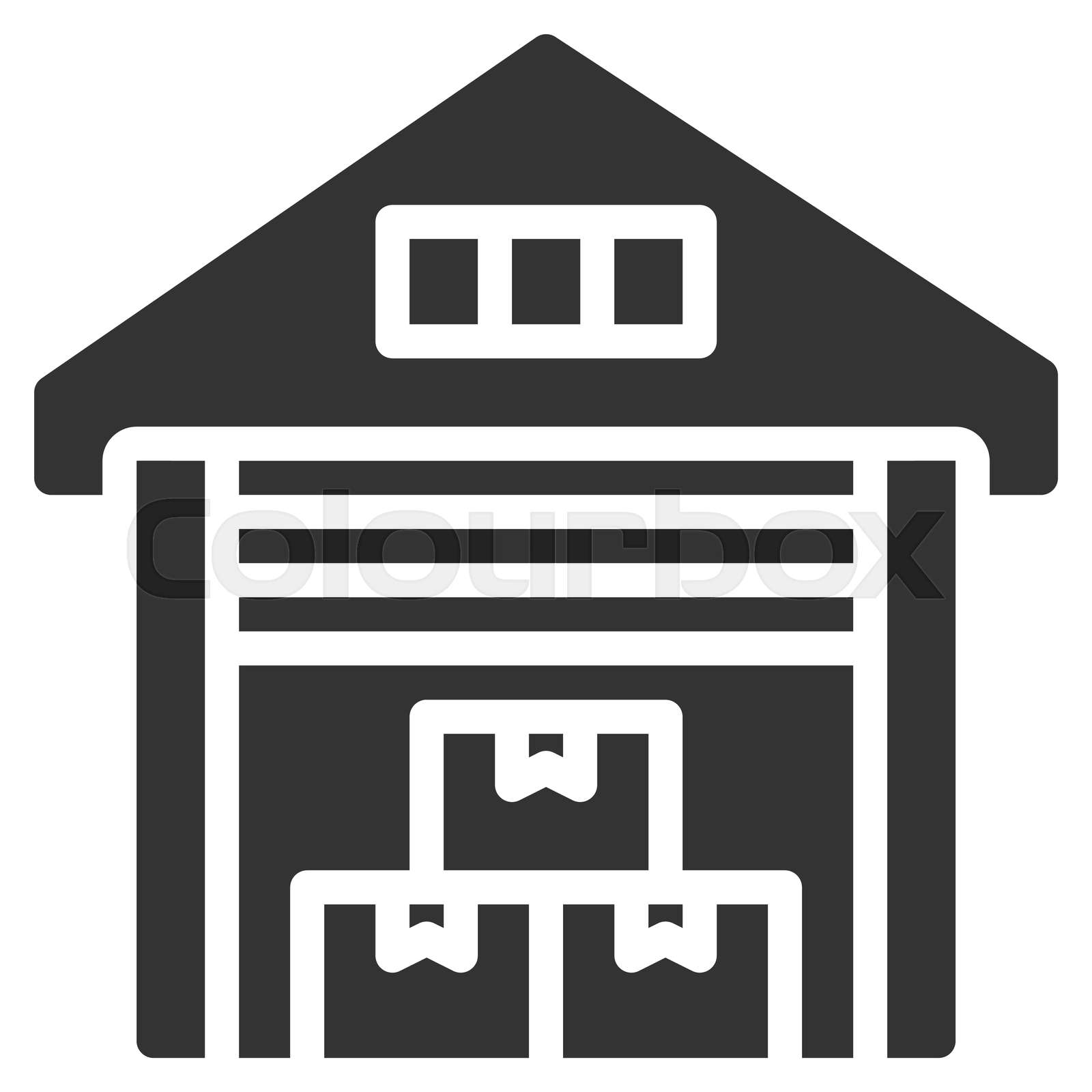 Warehouse icon design glyph style | Stock vector | Colourbox