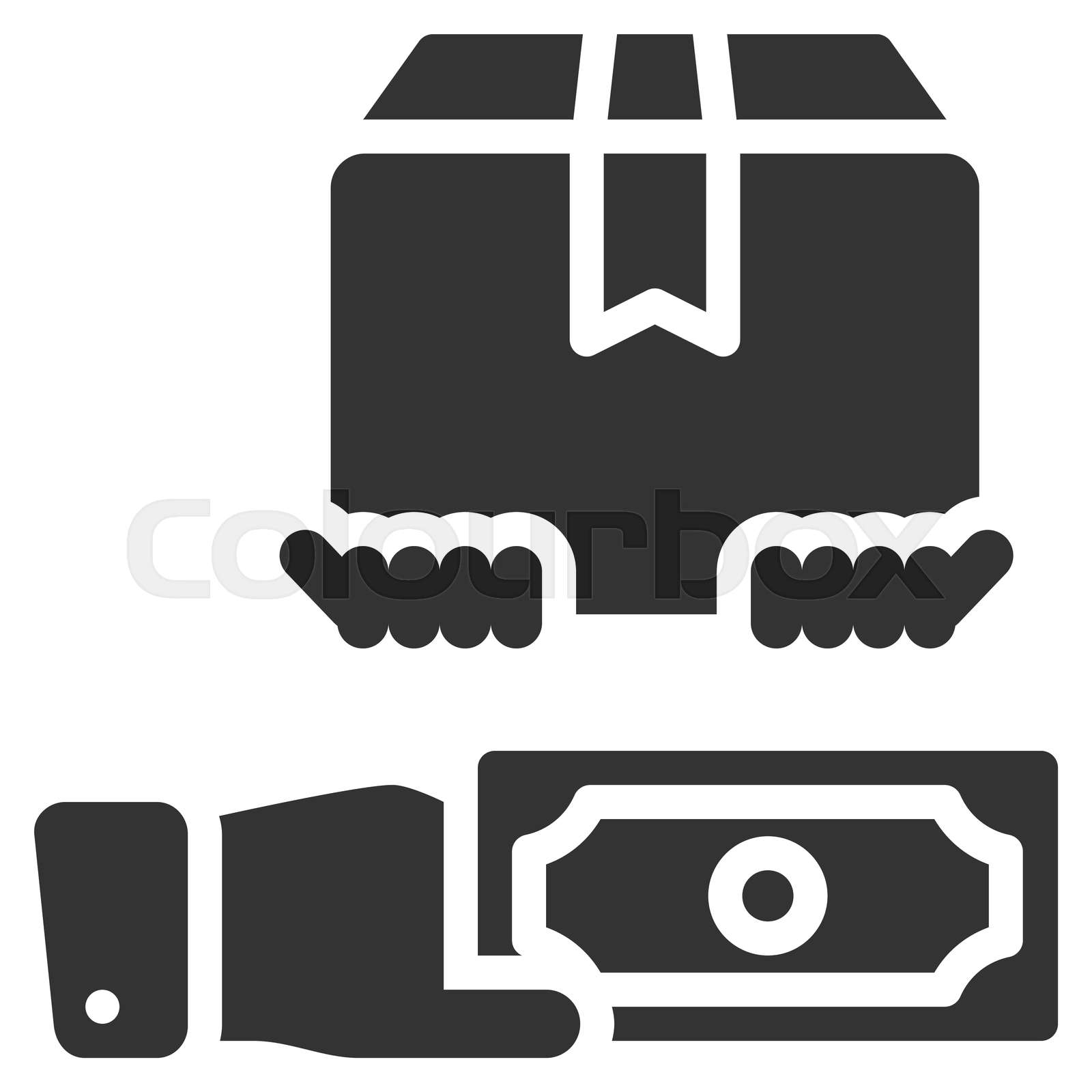 Cash on delivery icon design glyph style | Stock vector | Colourbox