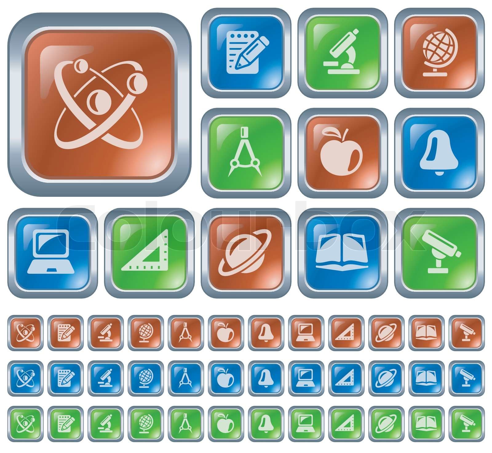 Education button set | Stock vector | Colourbox