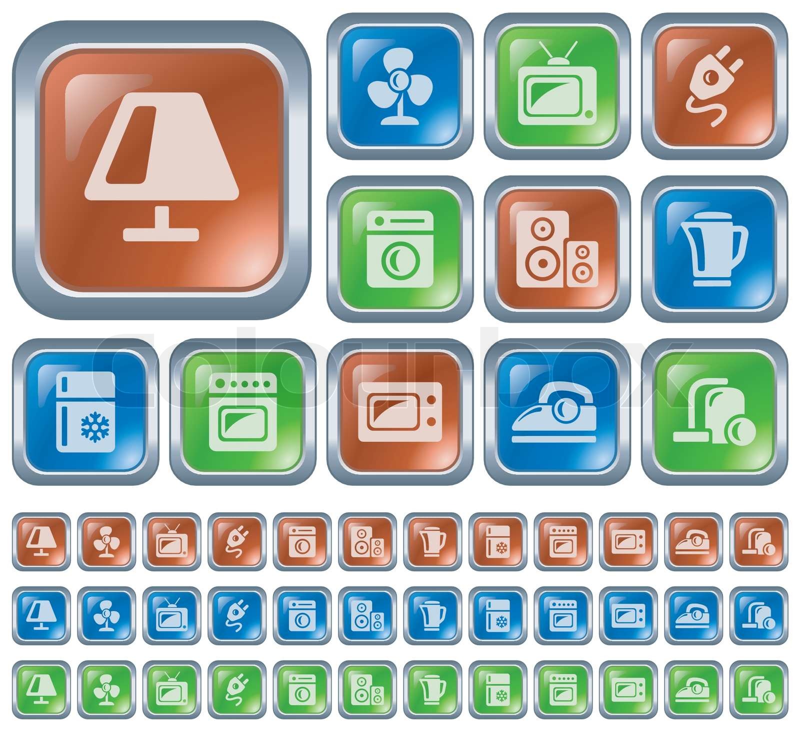 Home electronics button set | Stock vector | Colourbox