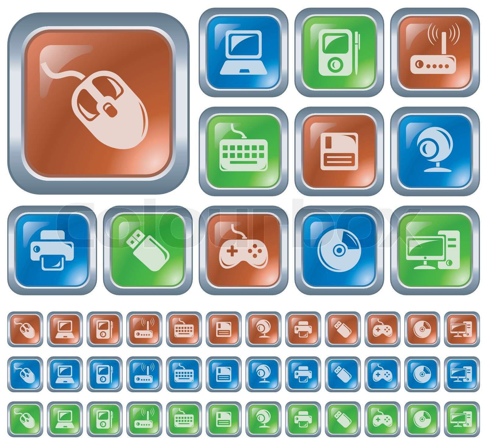 Hardware button set | Stock vector | Colourbox