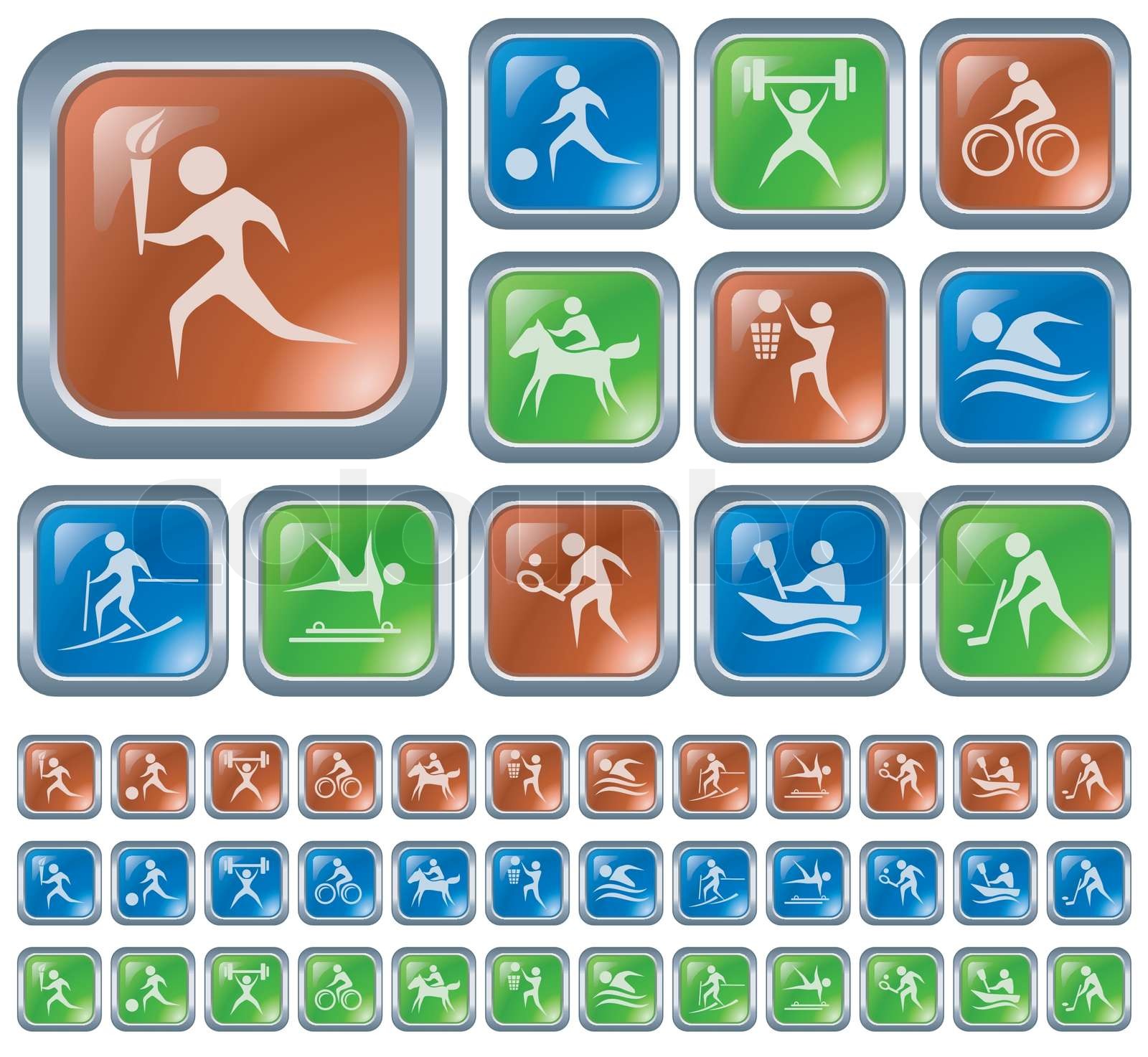 Sport button set | Stock vector | Colourbox
