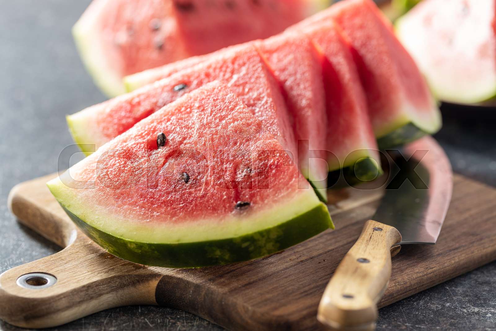 Red sliced watermelon. Pieces of red melon. | Stock image | Colourbox