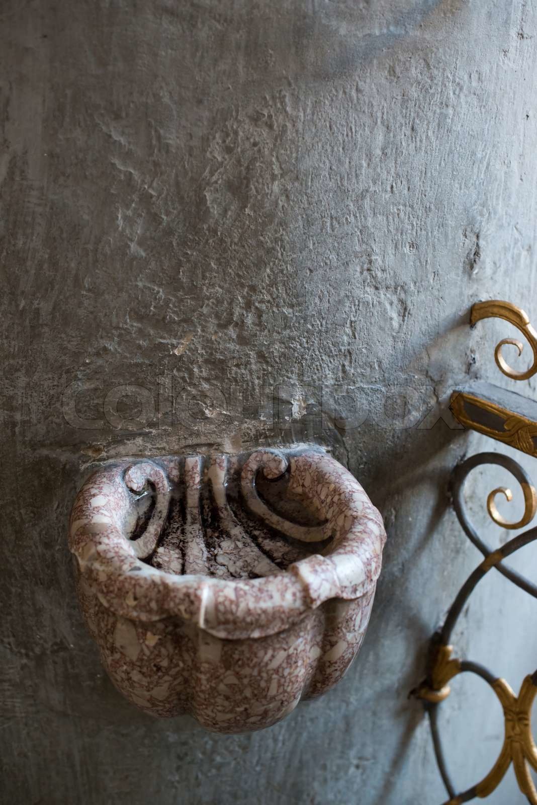 Stoup in catholic church | Stock image | Colourbox