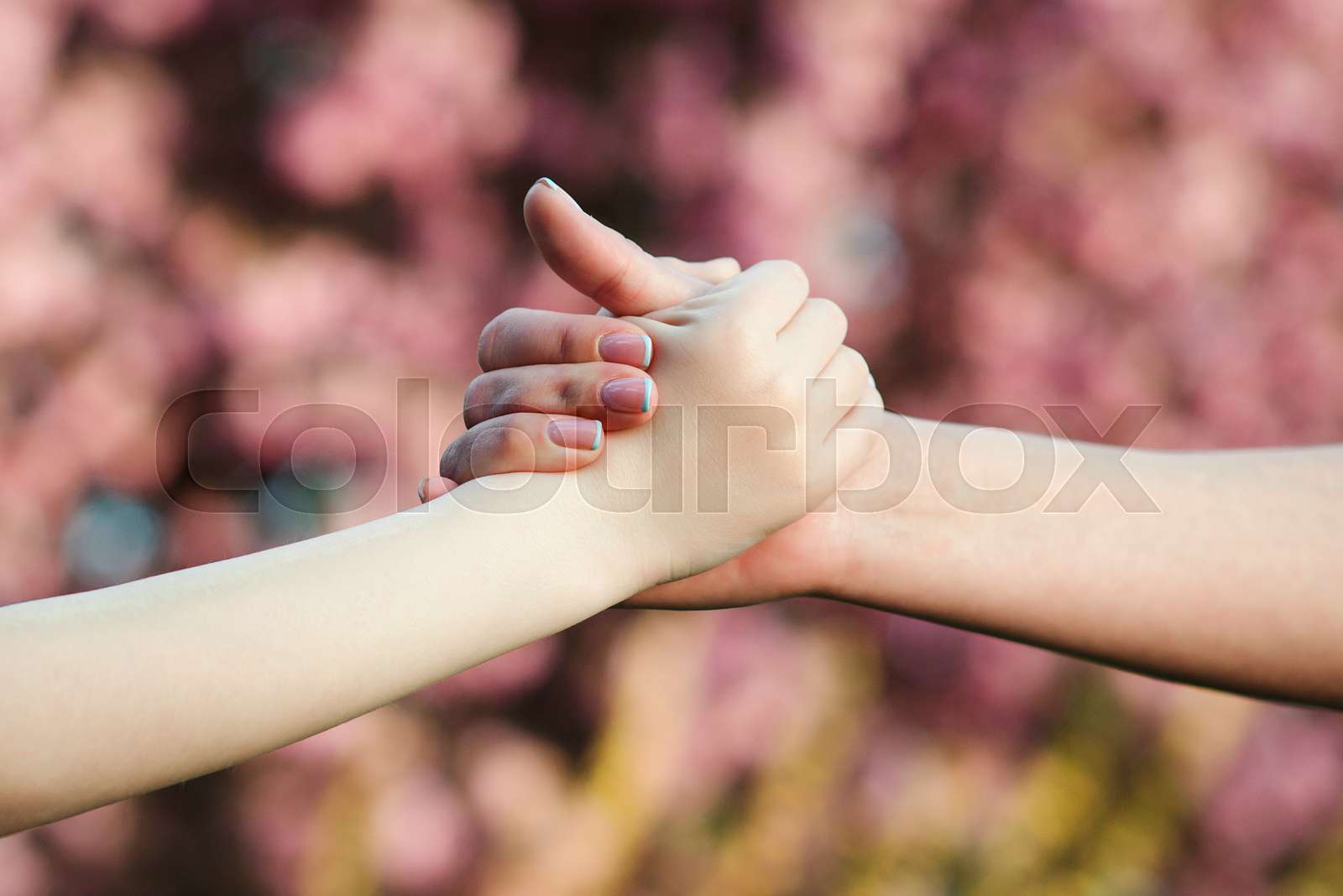 Kid and mother hands, closeup. Love, relationship and teamwork in ...