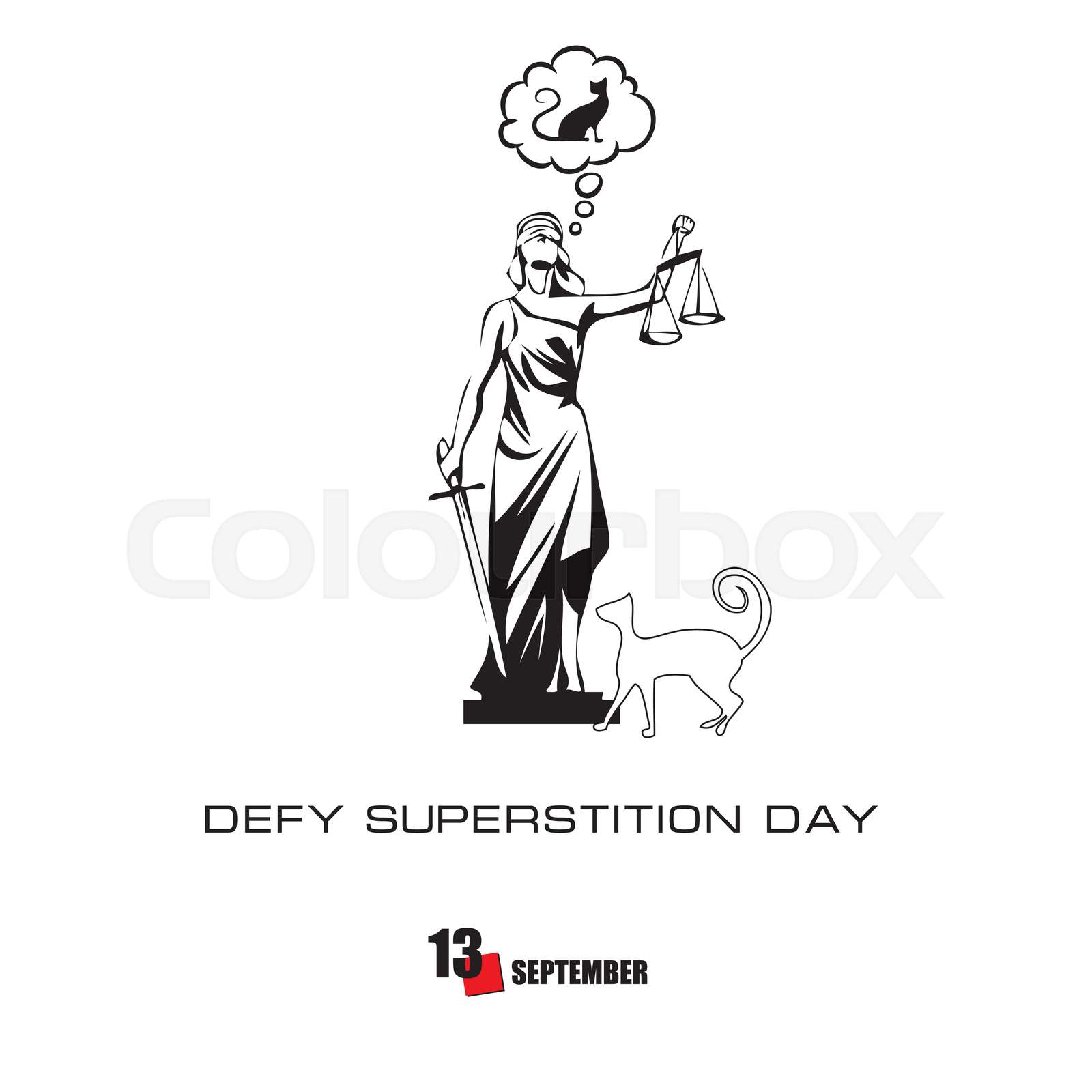 Happy Defy Superstition Day | Stock vector | Colourbox