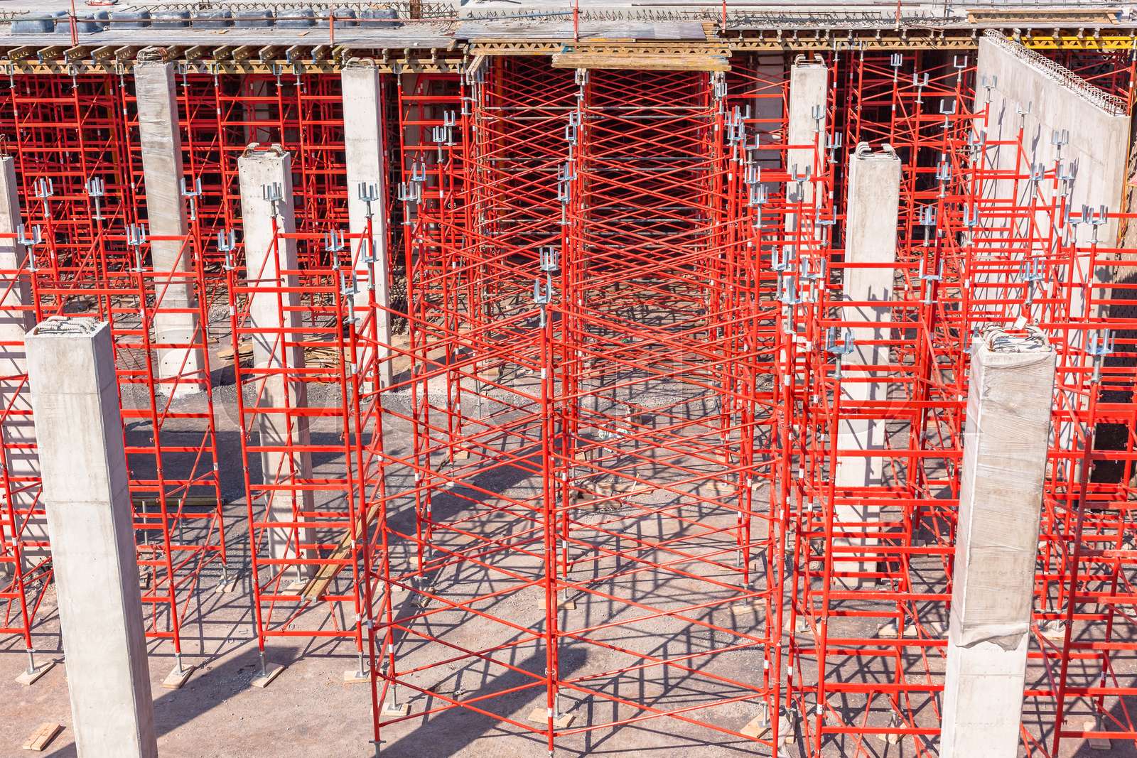 Scaffolding Beams Floor Concrete Construction | Stock image | Colourbox