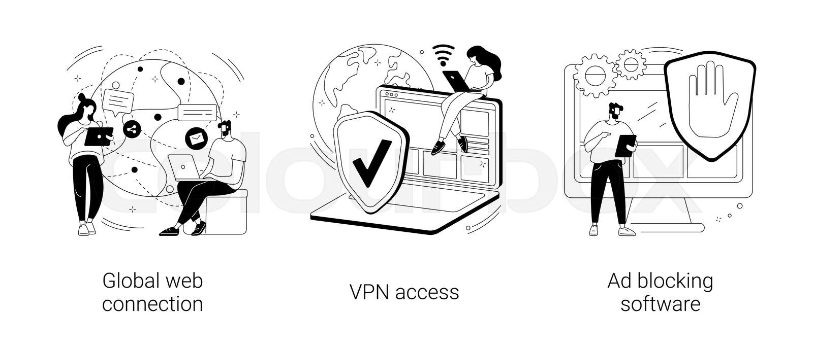 Network access abstract concept vector illustrations. | Stock vector ...
