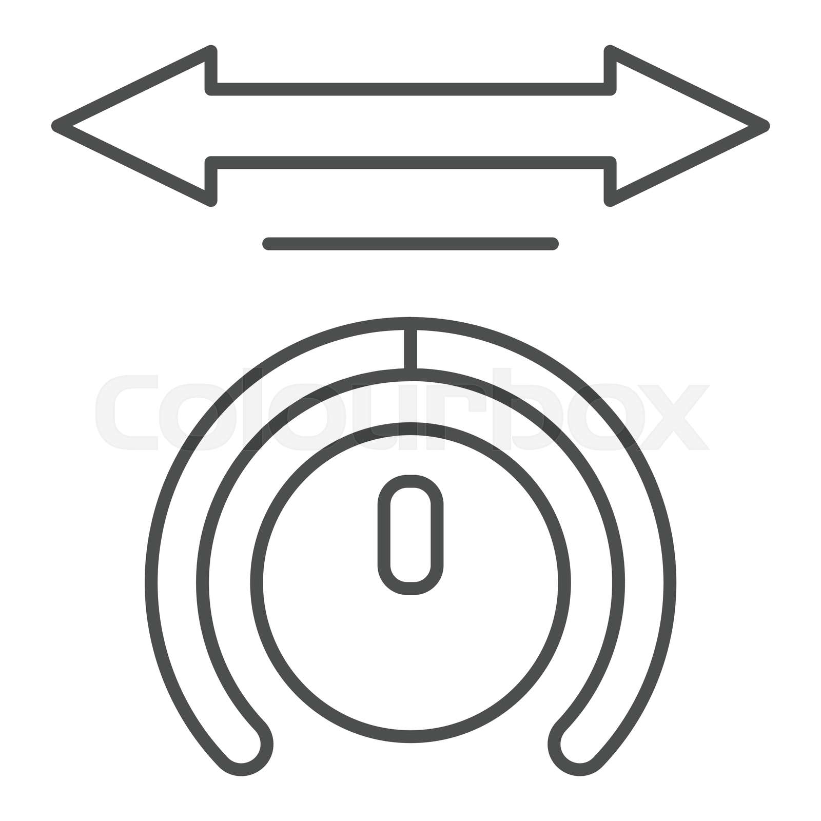 sound balance with arrow thin line icon, sound design concept, audio ...