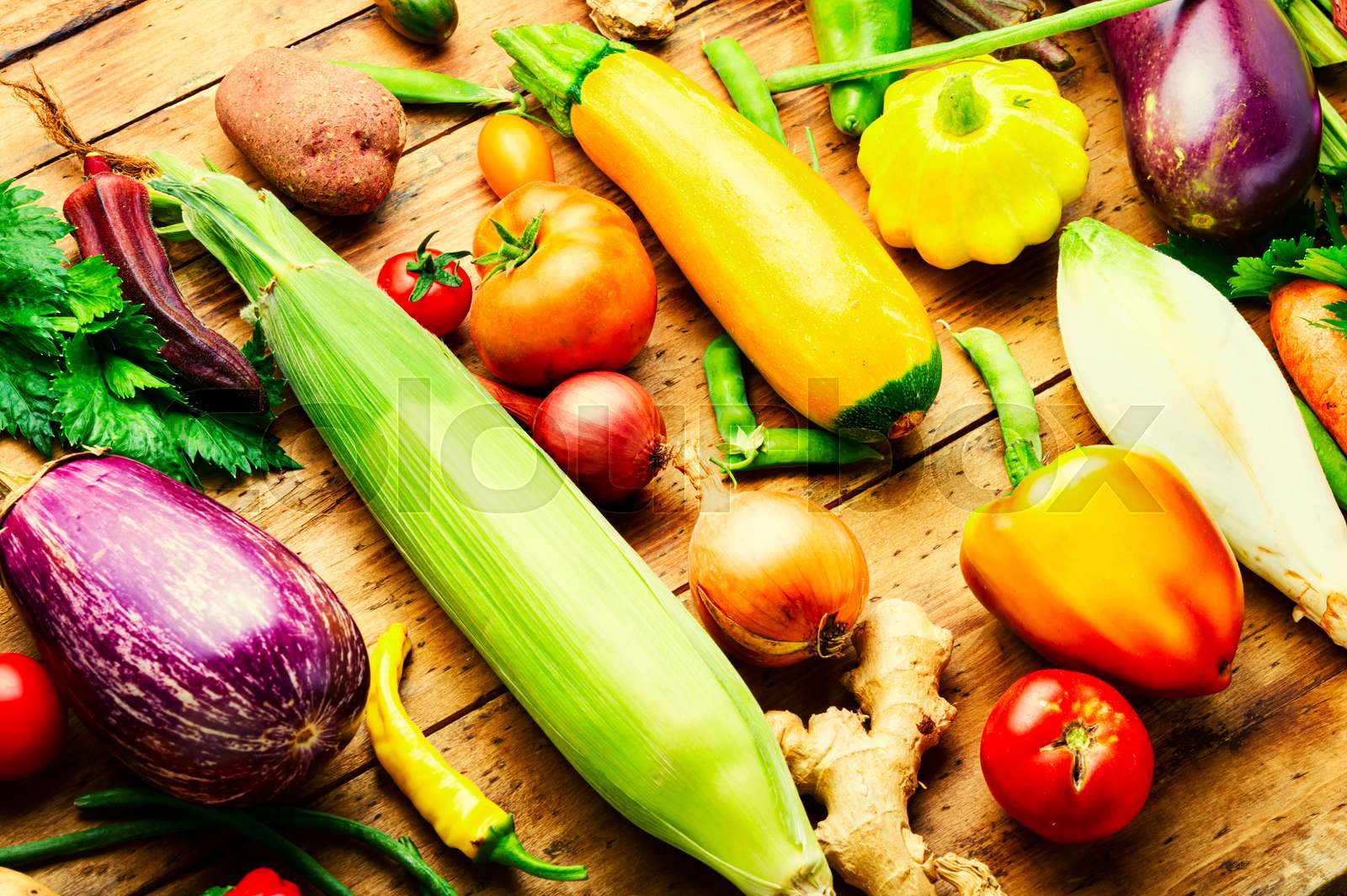 Big set of fresh vegetables | Stock image | Colourbox