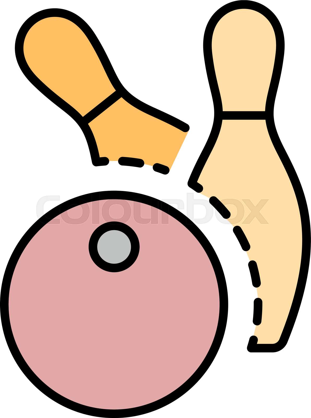 Bowling Ball And Pins Clip Art
