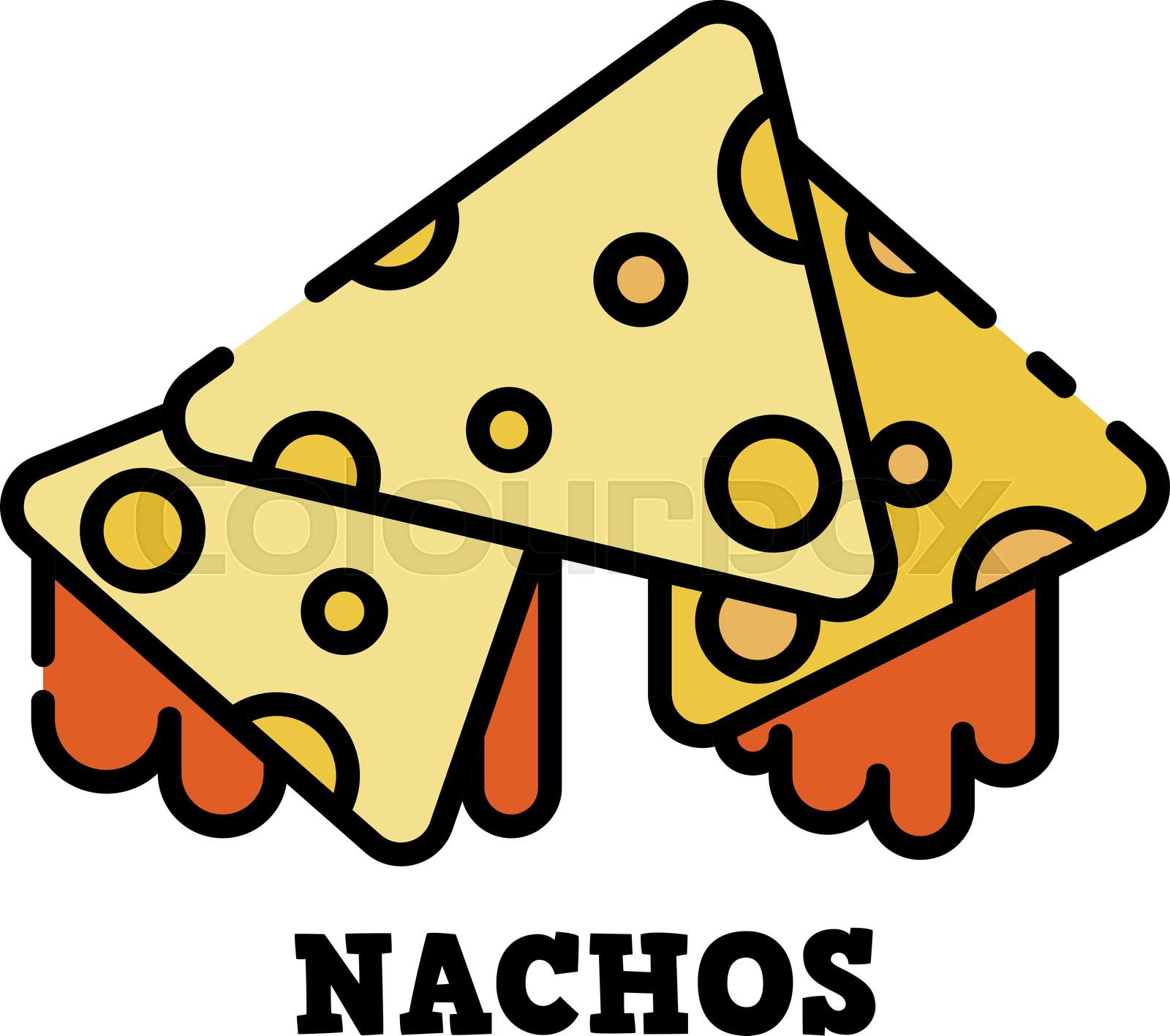 Cheesy Nachos Clip Art
