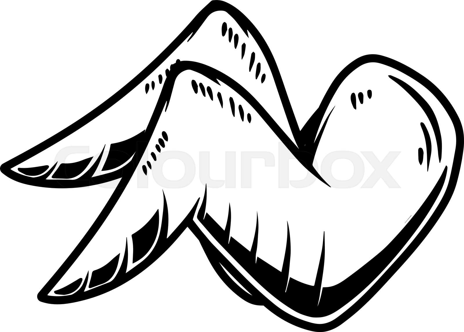 Chicken wings on white background. Design element for logo, label, sign ...