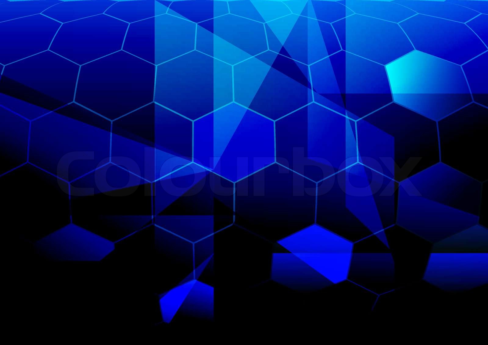Blue Abstract Background - Hexagonal Shapes in Shades of Blue | Stock ...