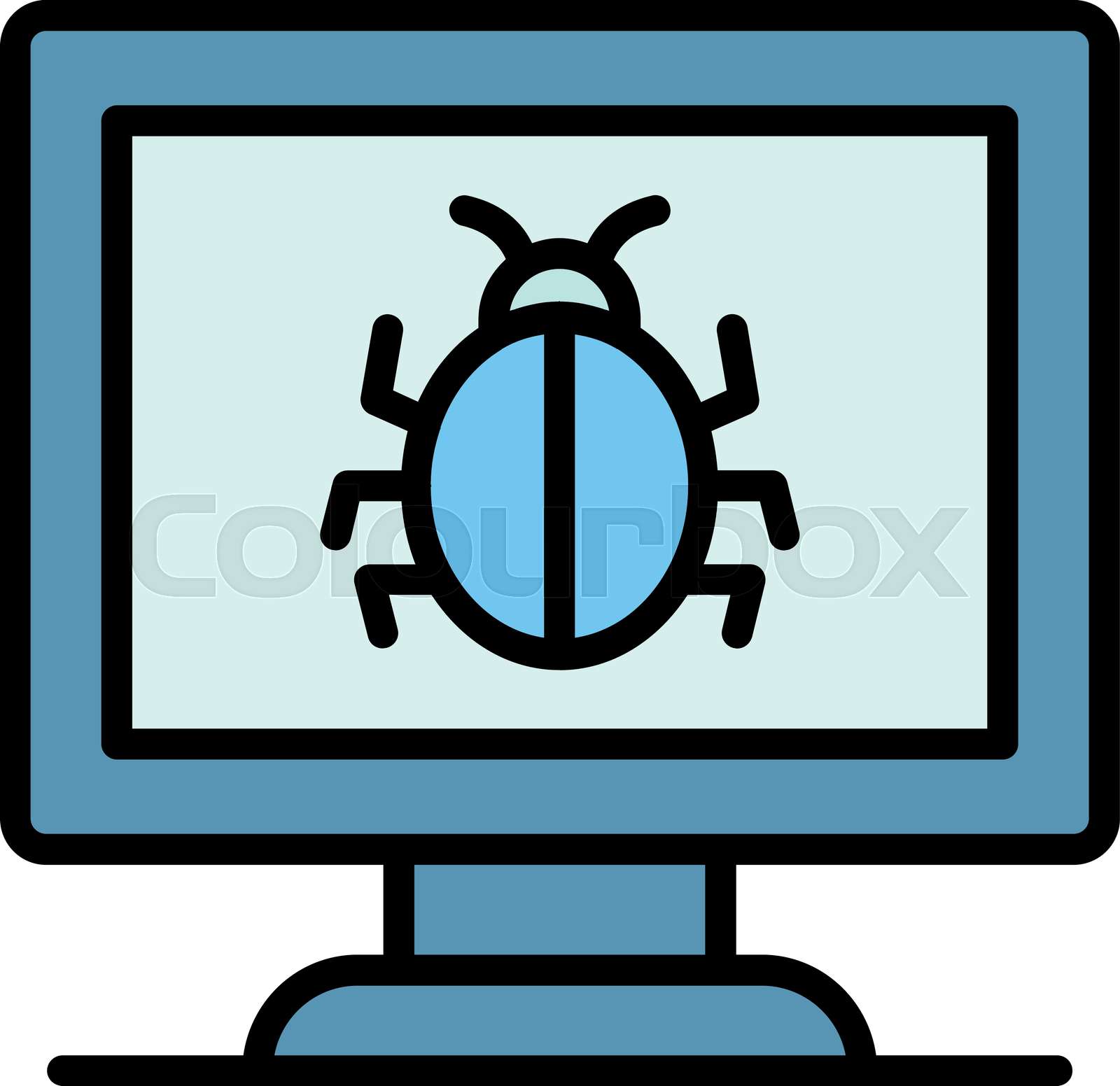 Computer bug icon color outline vector | Stock vector | Colourbox