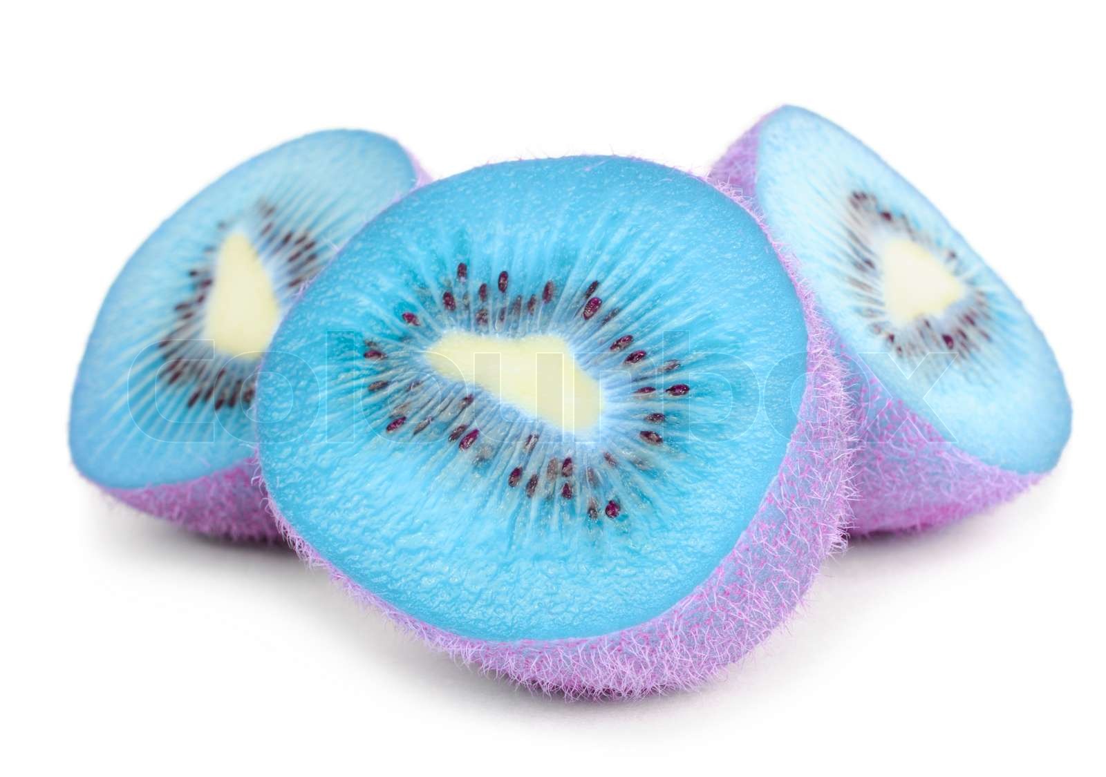 Blue Kiwis with Purple Skin Isolated on White Background | Stock image ...