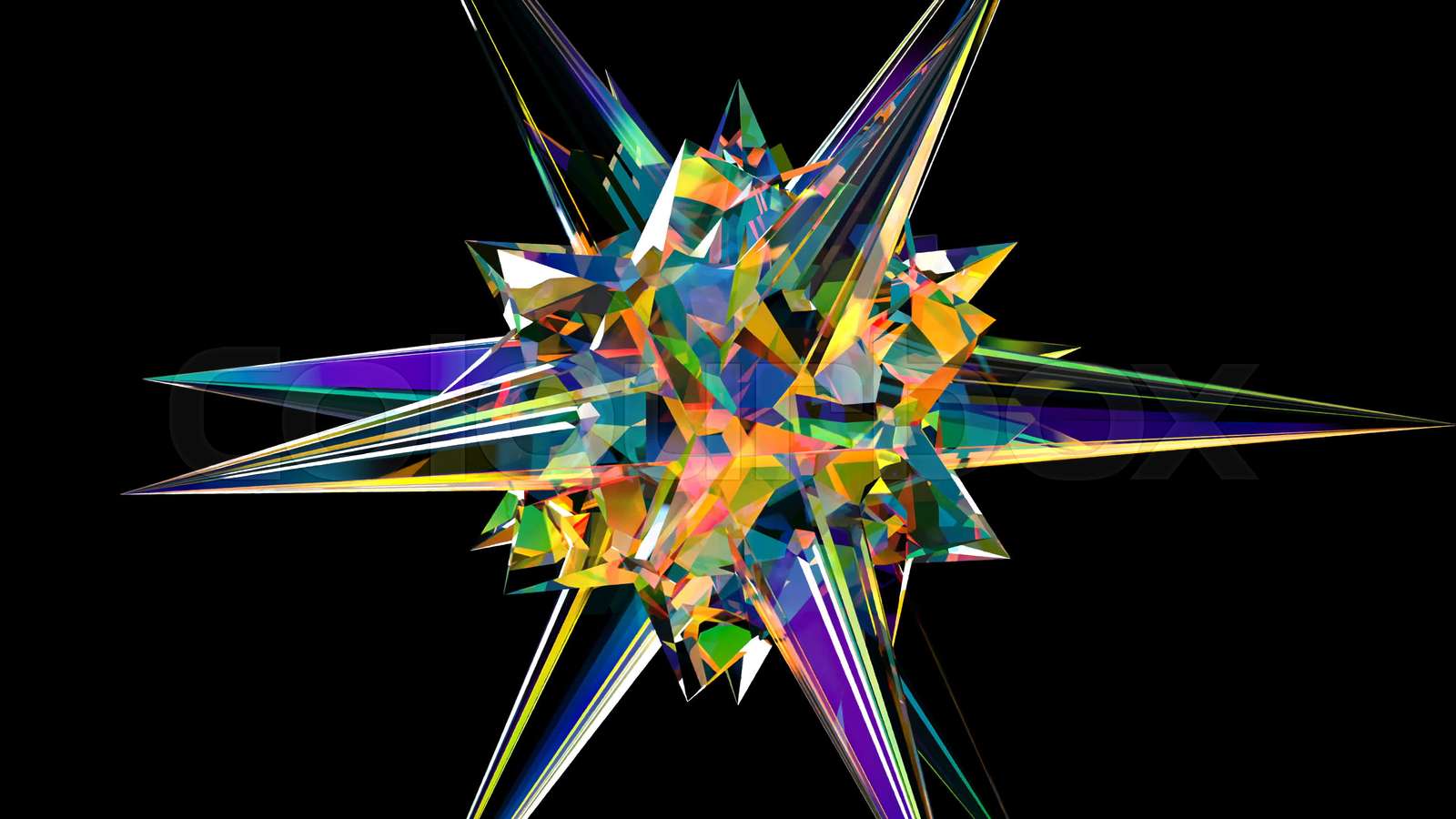 Rainbow star gemstone crystal able to loop seamless | Stock video ...