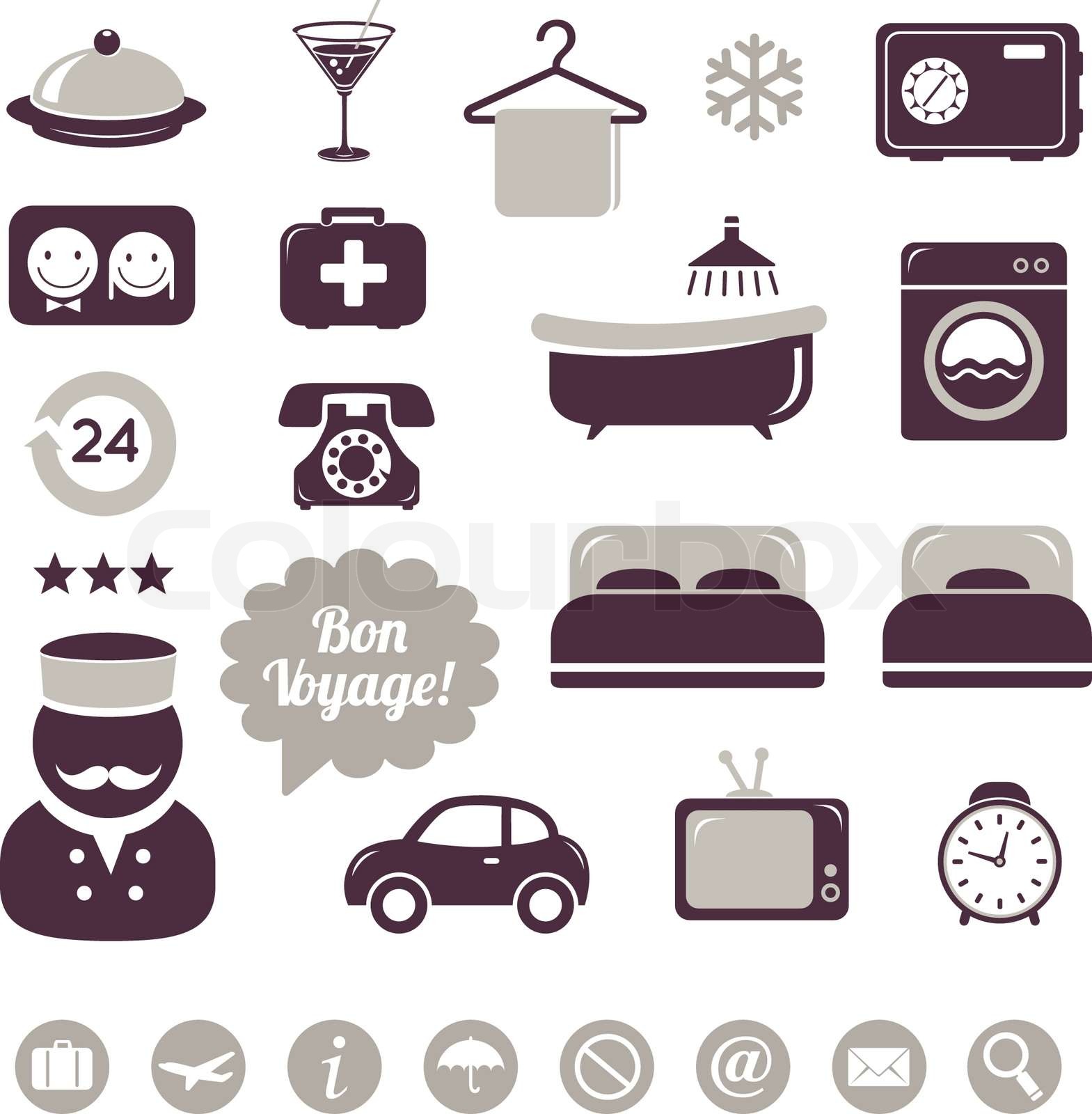 hotel, symbol, ikon | Stock vektor | Colourbox