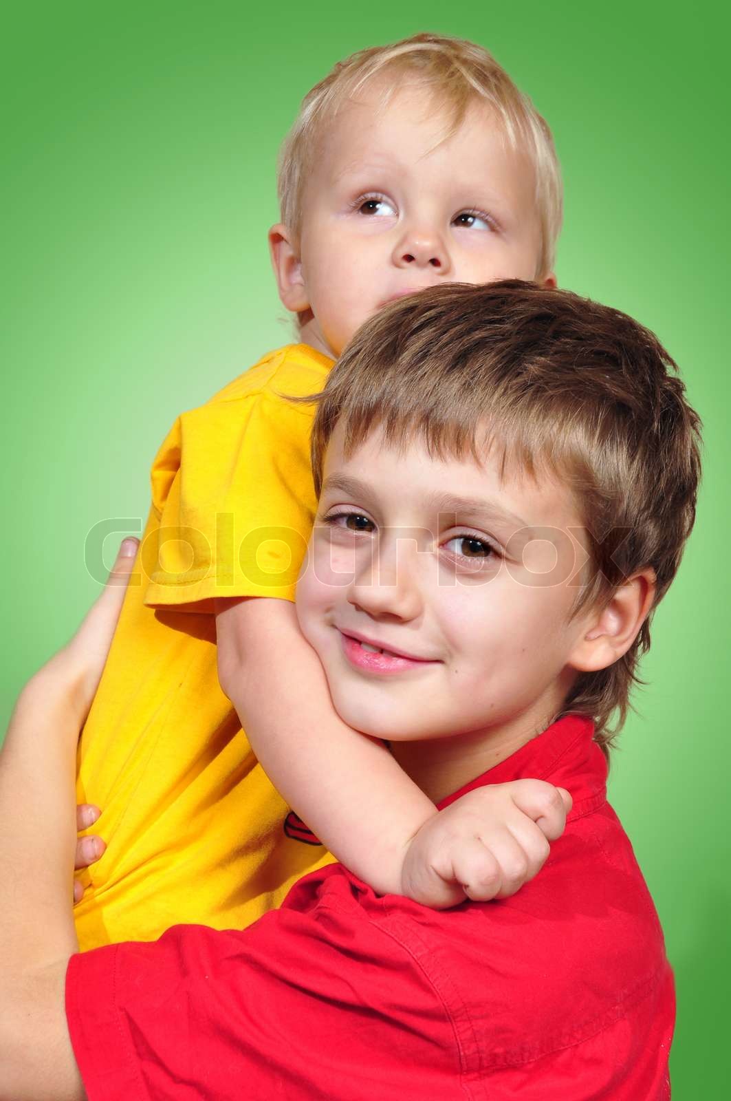 brothers hugging | Stock image | Colourbox