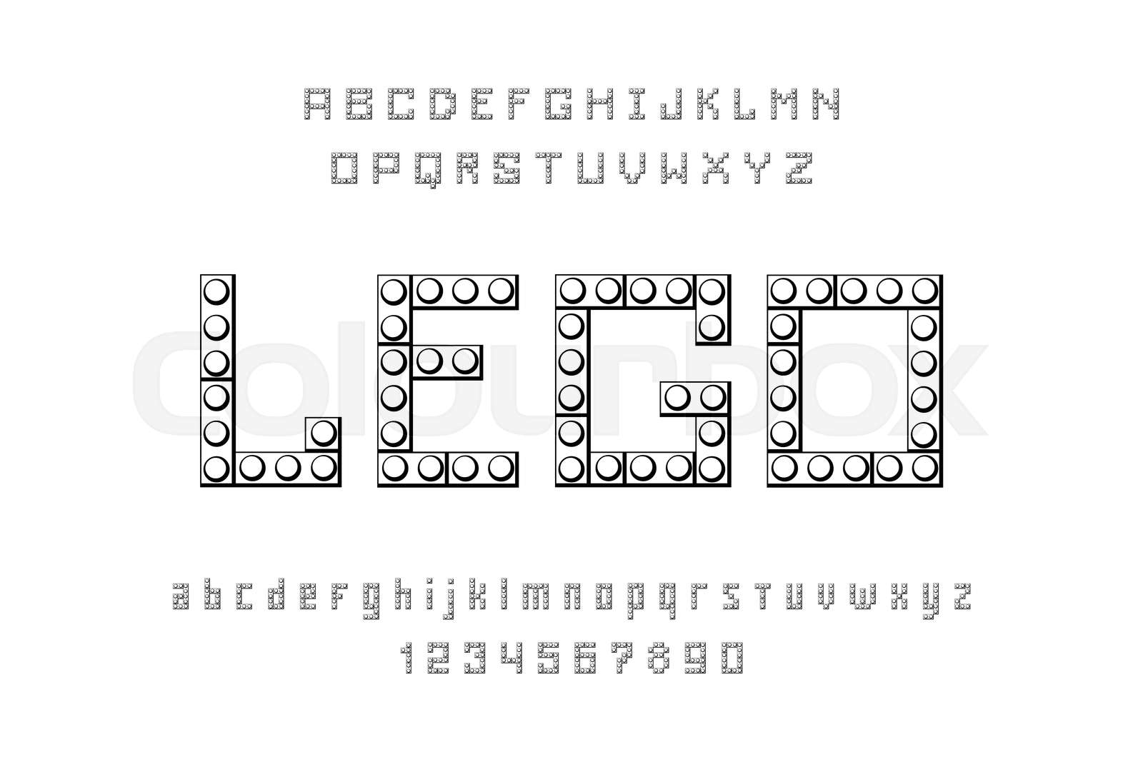 Lego Font | Stock vector | Colourbox