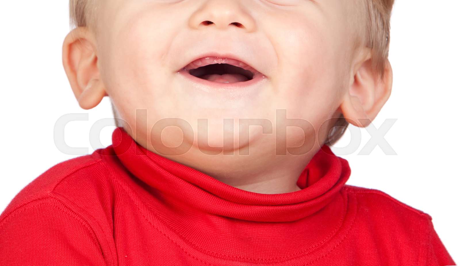 Bare gums of a baby without teeth | Stock image | Colourbox