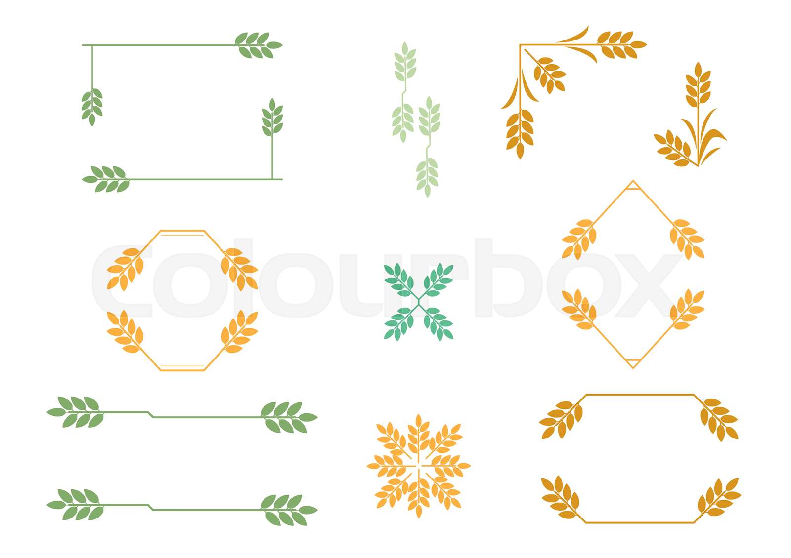 rice border | Stock vector | Colourbox