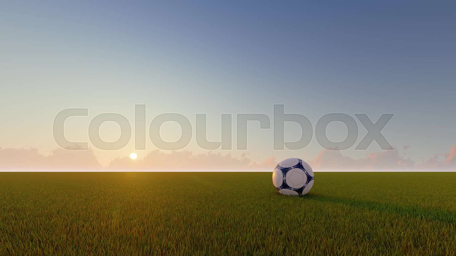 Soccer ball sunset sunrise sport concept. | Stock video | Colourbox
