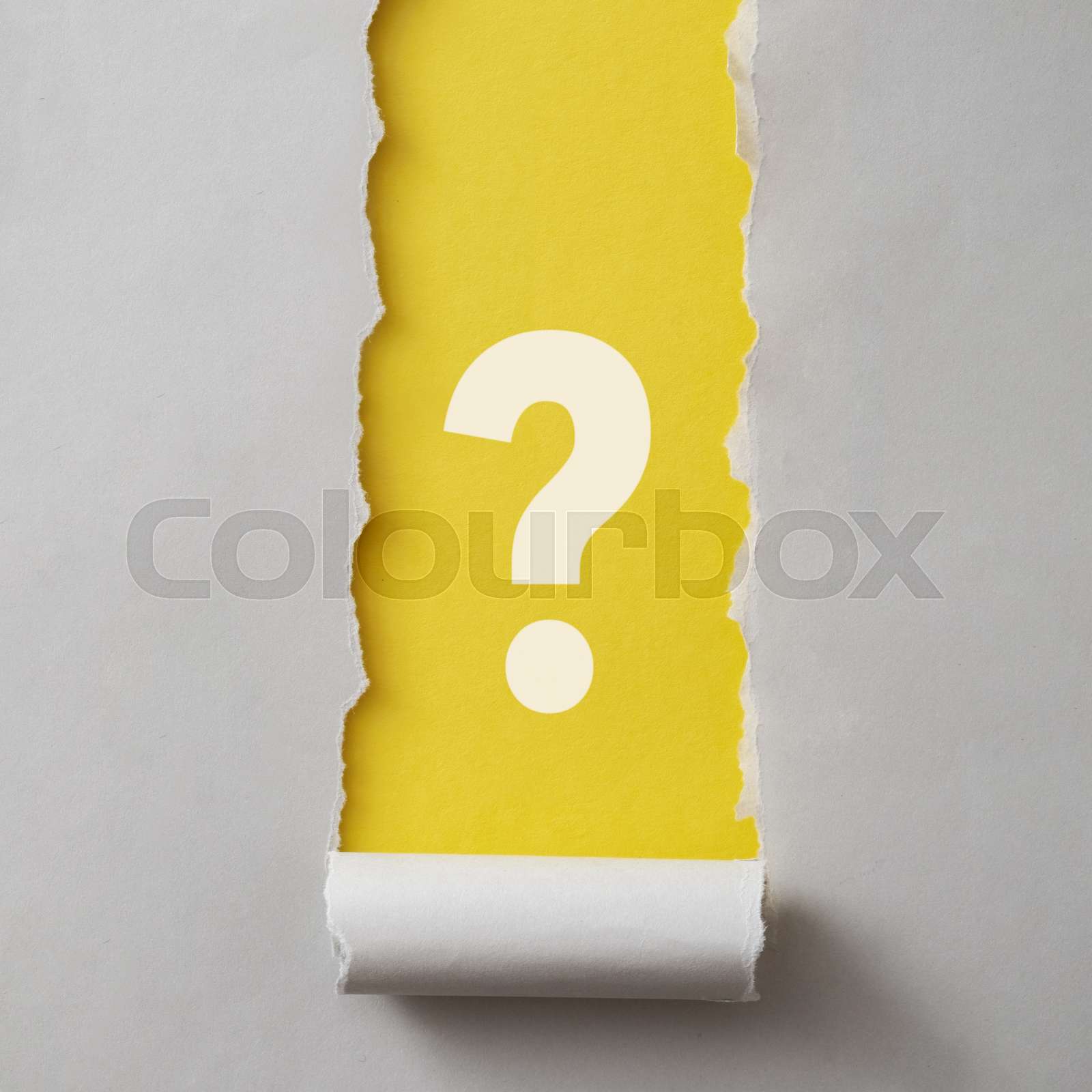 Colorful vivid yellow banner with question mark | Stock image | Colourbox