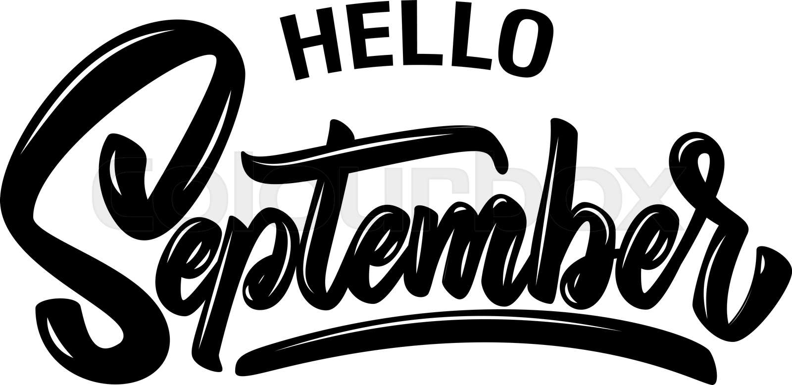 September Clip Art Black And White