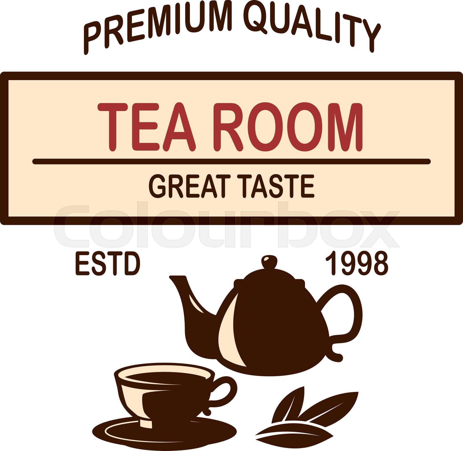 Tea shop emblem template. Design element for logo, label, sign, poster ...
