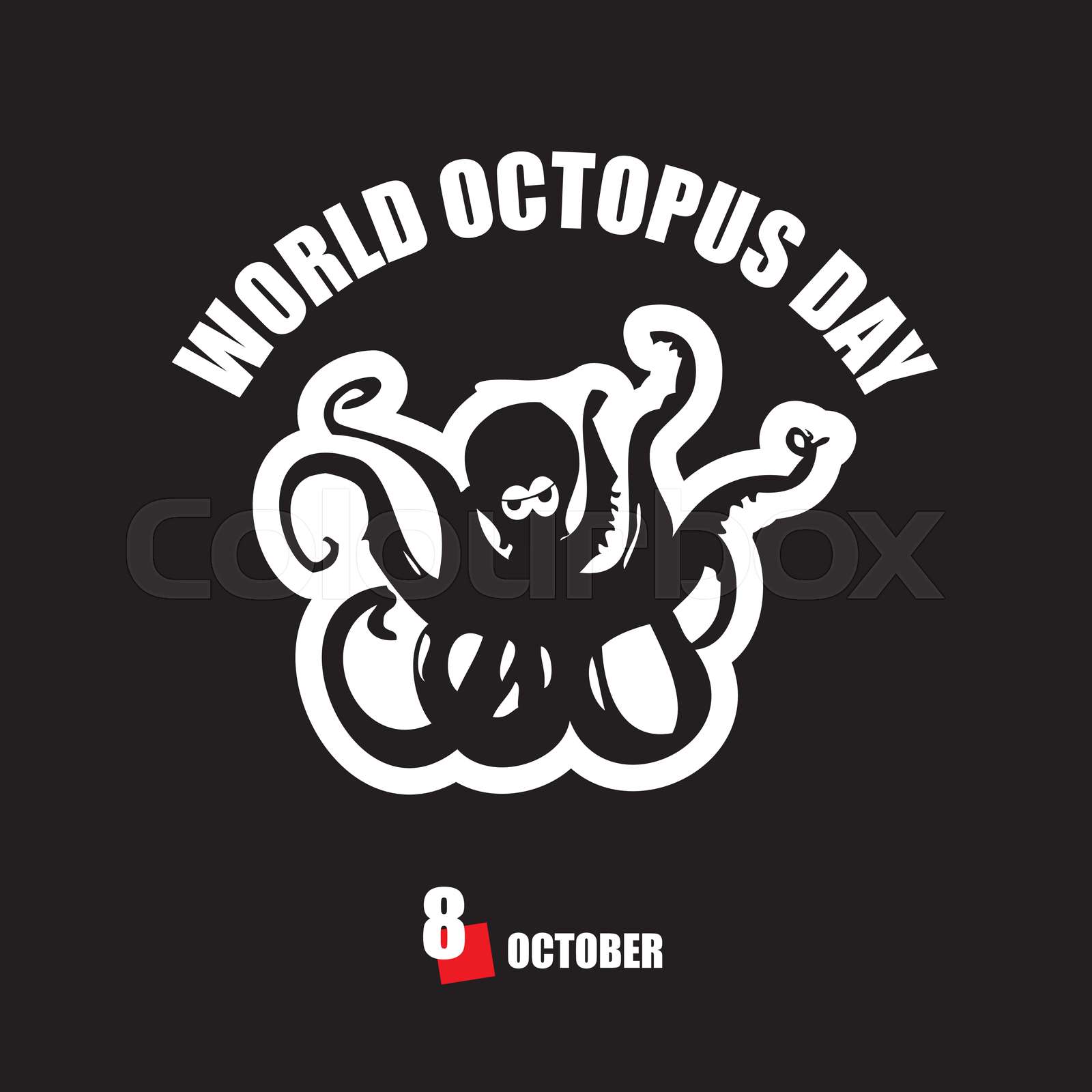 Happy Octopus Day | Stock vector | Colourbox