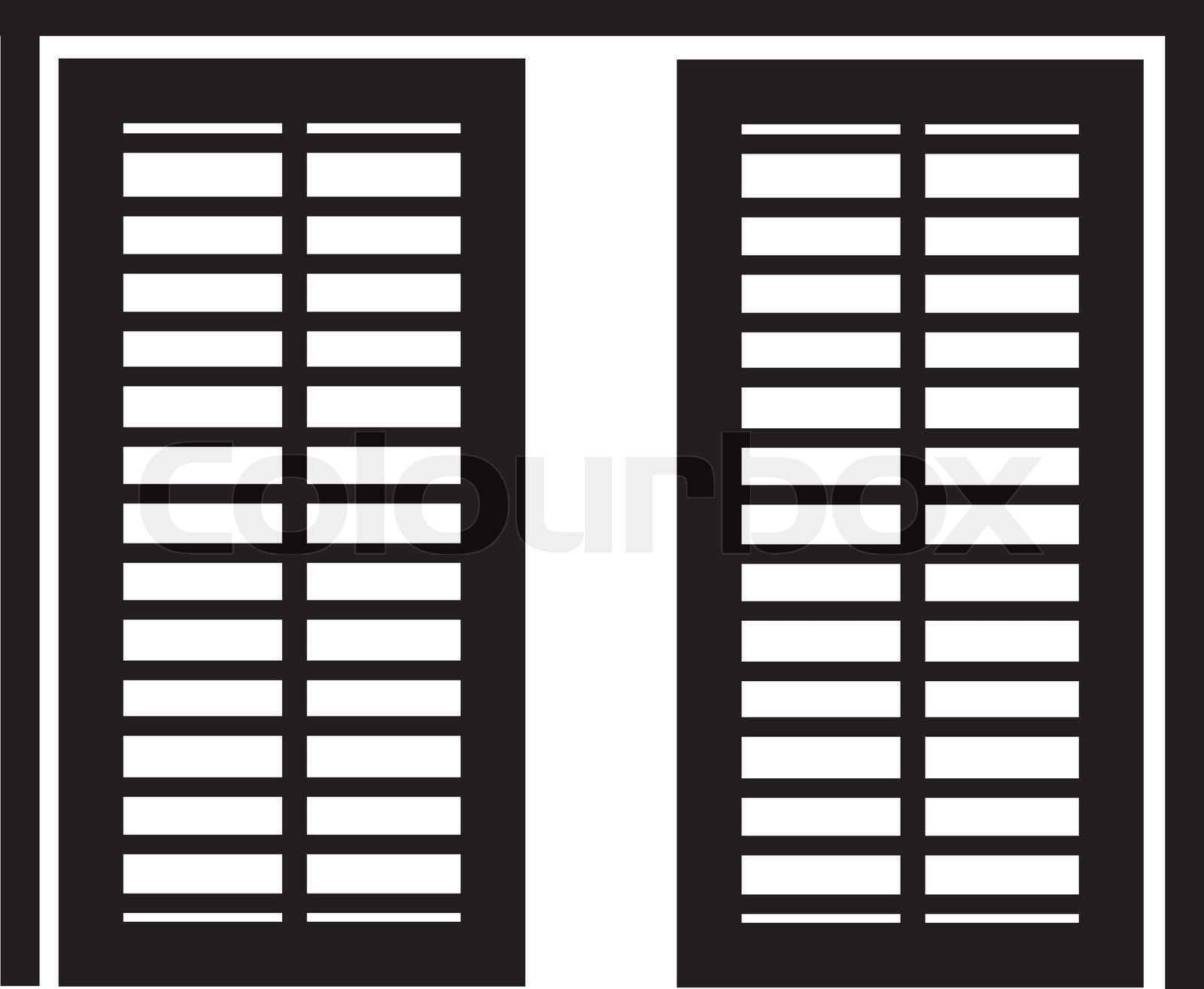 Shoji, Japanese sliding door-wall | Stock vector | Colourbox