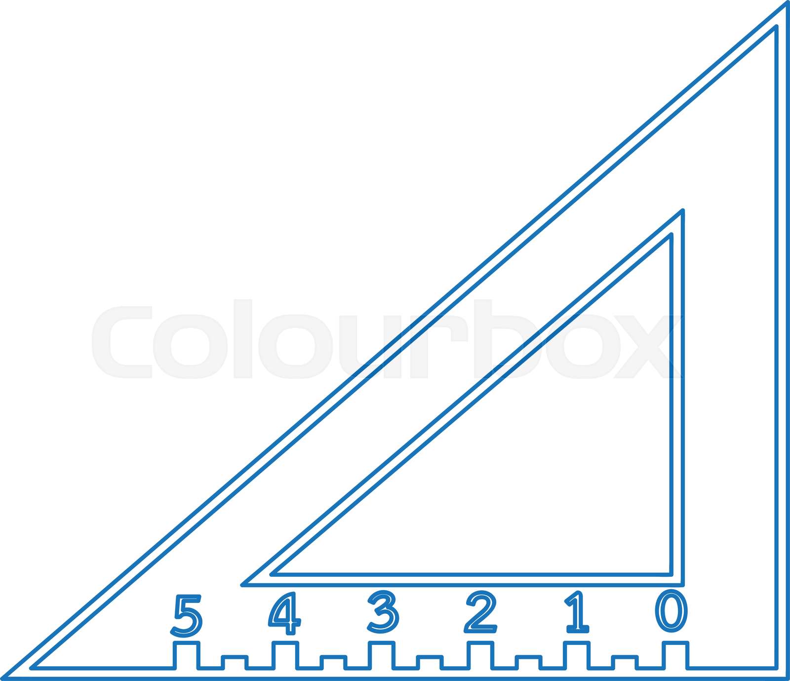 triangle ruler icon sign design | Stock vector | Colourbox