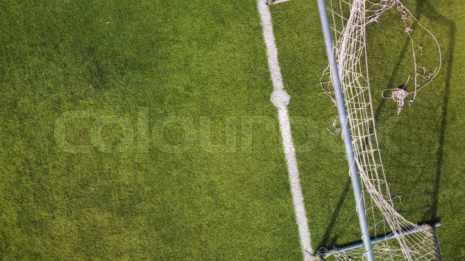 Overhead aerial view of soccer field. Sport concept, outdoor activity ...