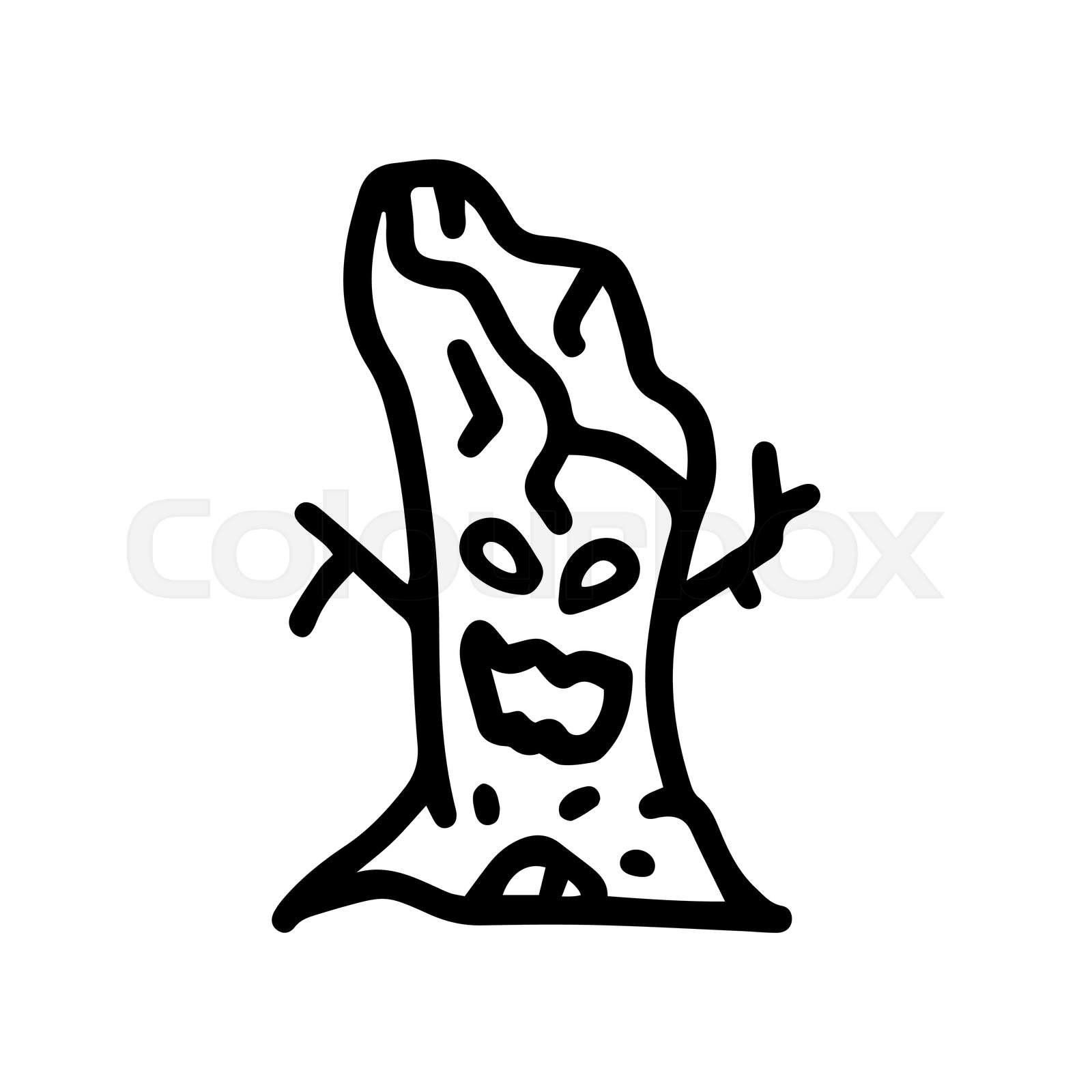 tree monster line vector doodle simple icon | Stock vector | Colourbox