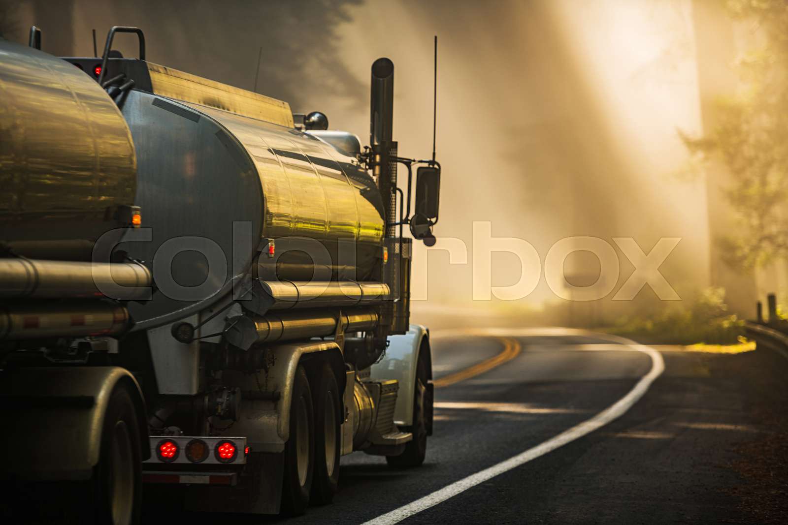 Semi Tank Truck on the Scenic Redwood Highway | Stock image | Colourbox