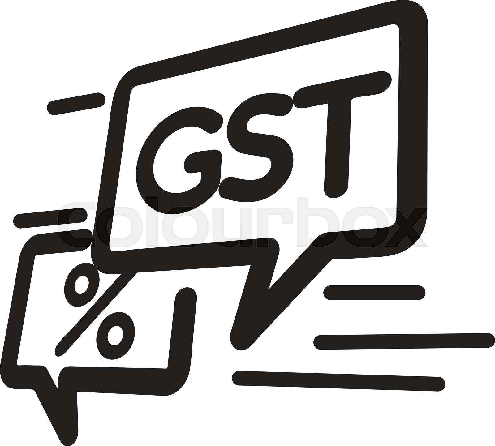 Government Tax - GST Discussion Icon | Stock vector | Colourbox