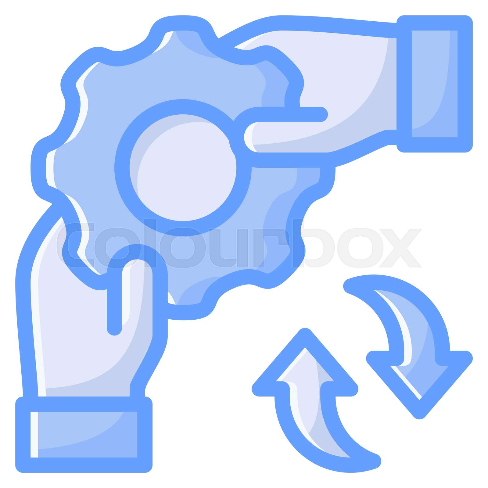 Partnership icon design blue style | Stock vector | Colourbox