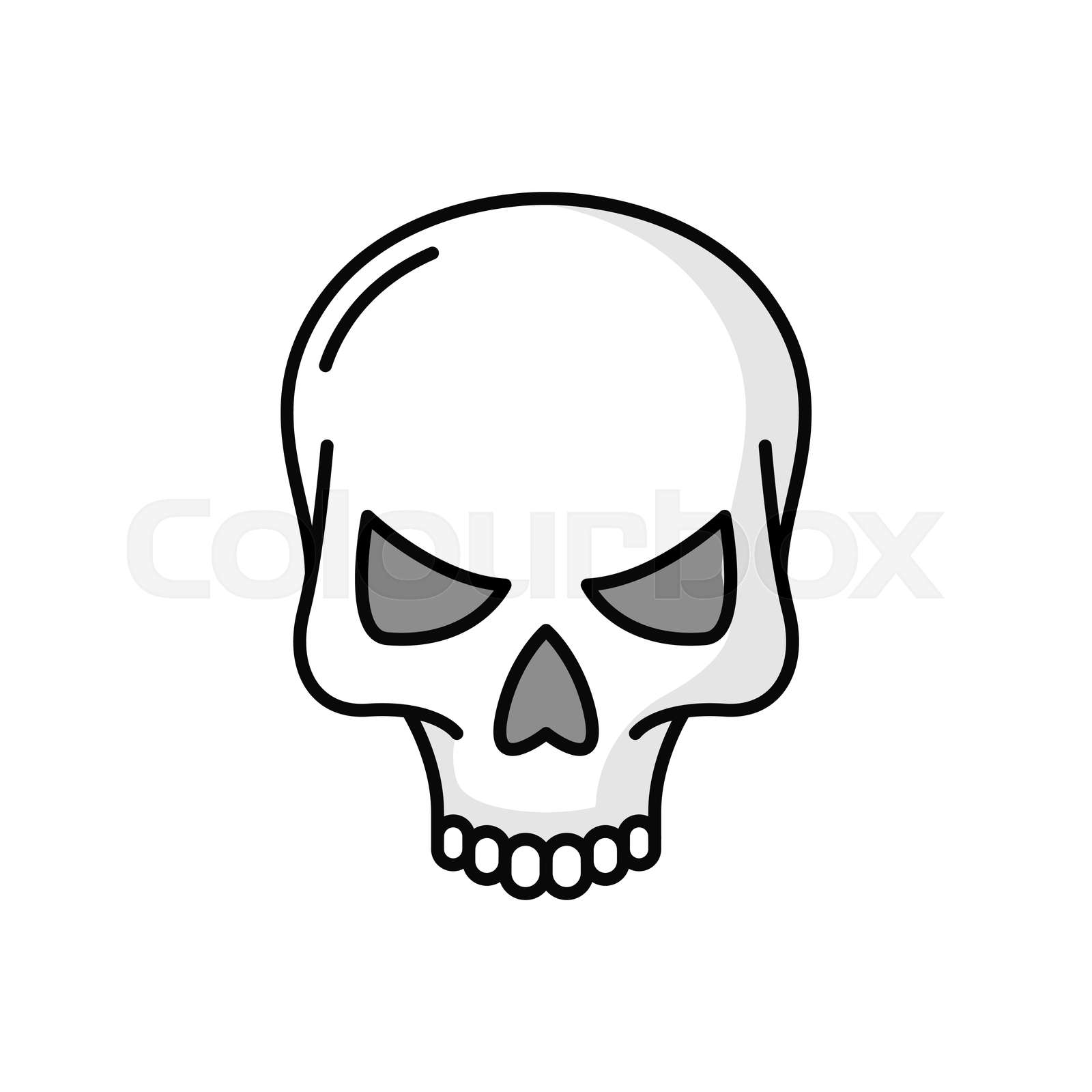 Smiling skull head isolated death symbol, skeleton | Stock vector ... Smiling skull head isolated death symbol, skeleton | Stock vector ...