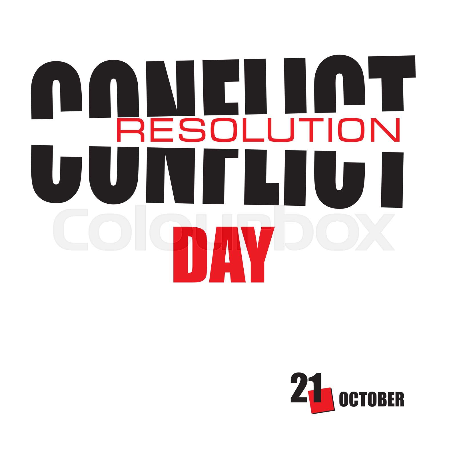 Happy Conflict Resolution Day | Stock vector | Colourbox