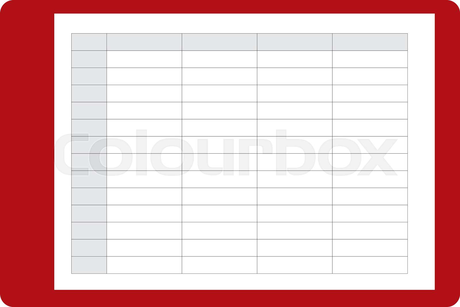 Classic tabular form | Stock vector | Colourbox
