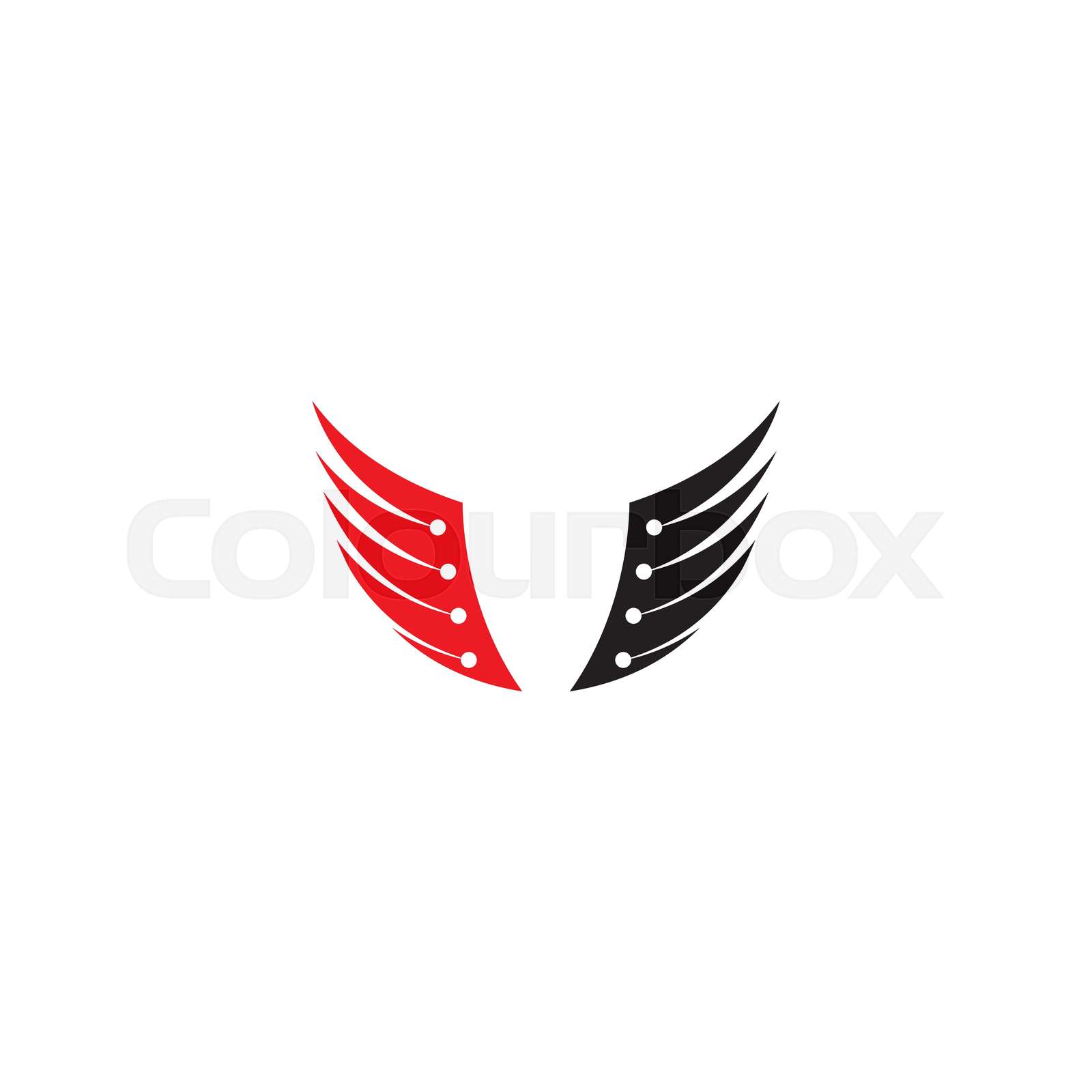 Wing tech logo vector icon | Stock vector | Colourbox