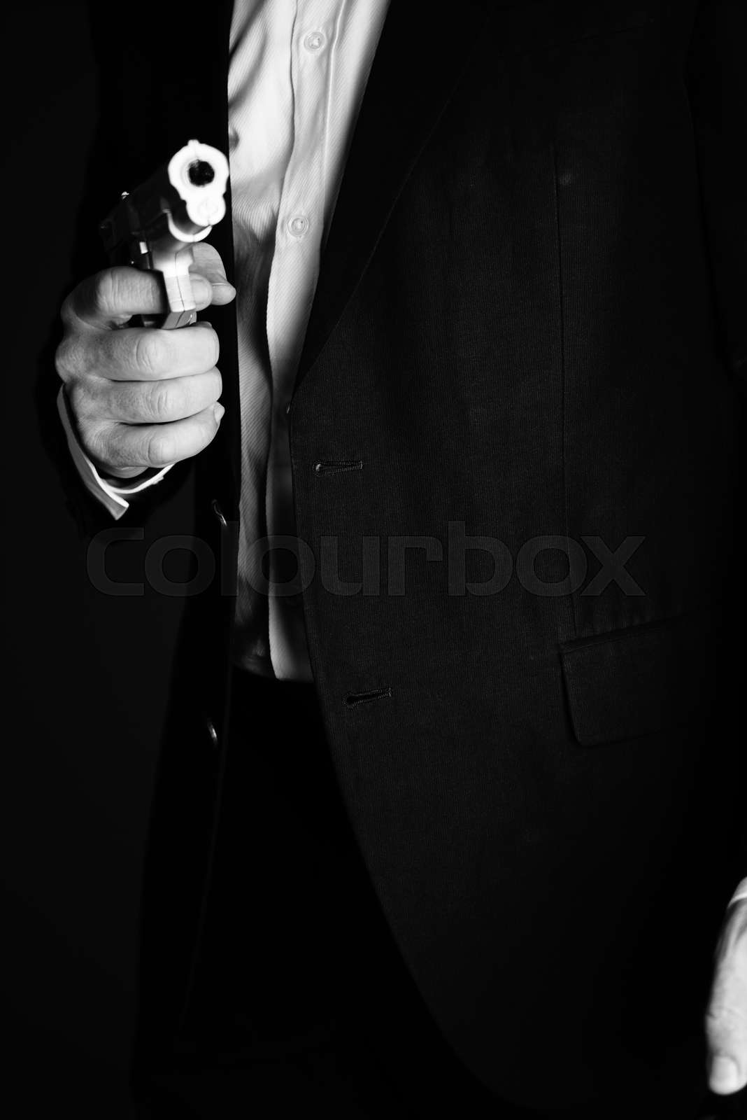 Retro secret agent gun | Stock image | Colourbox
