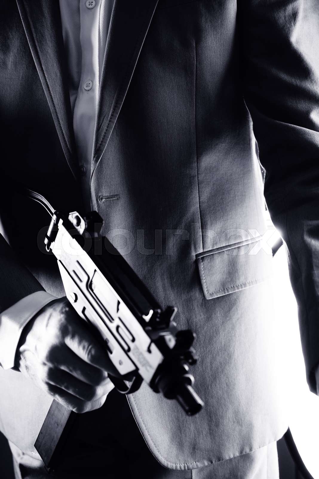 Retro secret agent gun | Stock image | Colourbox